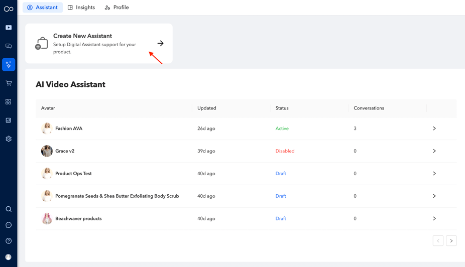 Setup and Display AI Virtual Assistant (AVA)