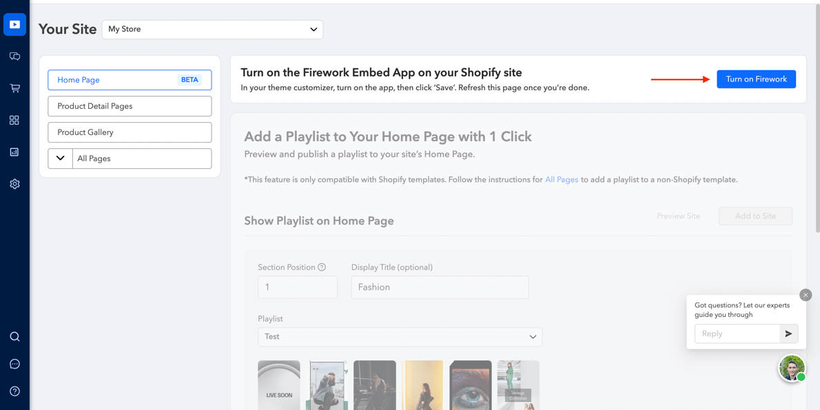 Leveraging the Firework Embed App in Shopify