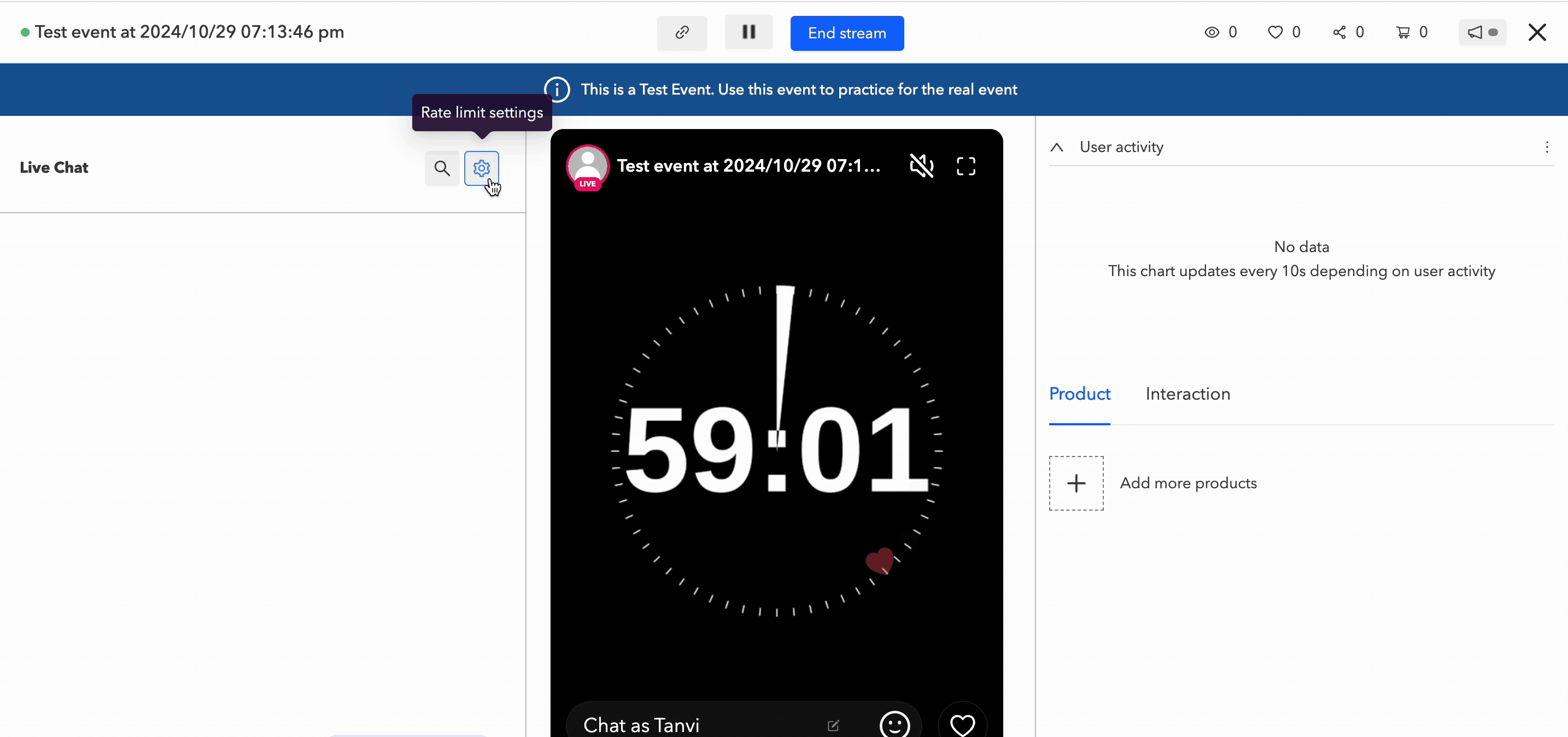 How to Limit Incoming Chats in a Livestream
