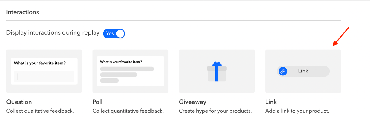 How to add Link Interactions for your livestream event