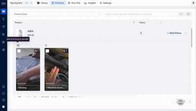 Sorting,Hiding and Untagging Videos in the Products Tab
