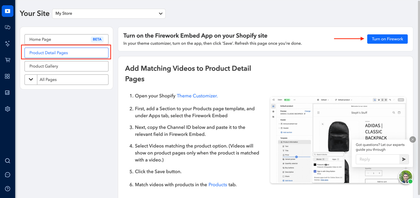 Displaying a Dynamic Carousel on a Product Detail Page