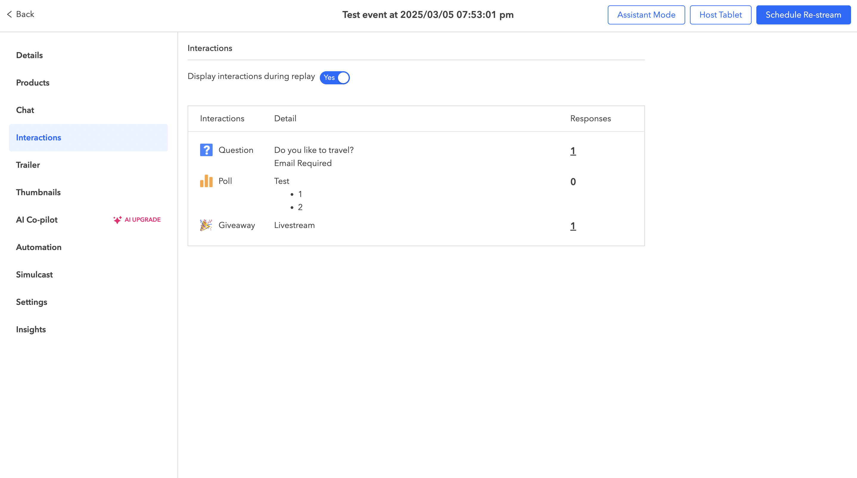Tracking the Livestream Interactions